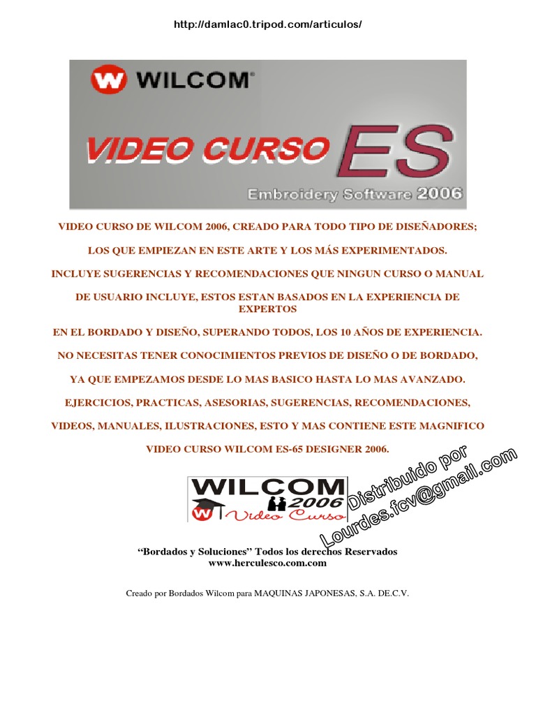 Curso Completo de Wilcom ES-65 2006 | PDF | Ventana (informática ...