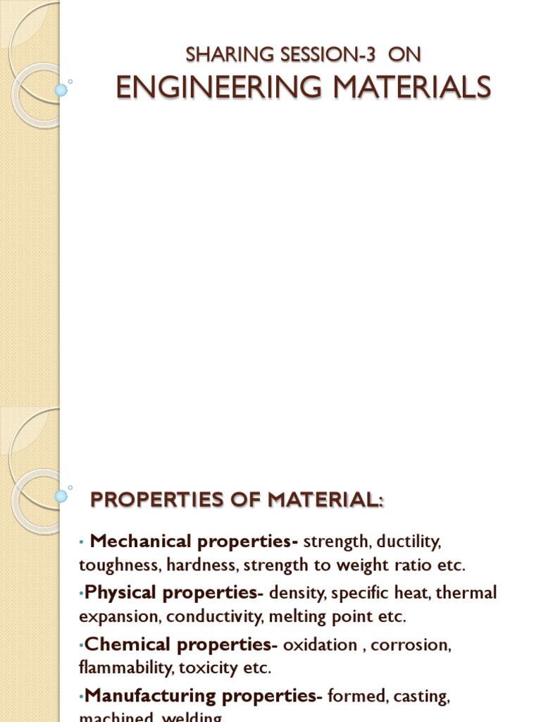 Engineering Materials Presentation | PDF | Alloy | Steel