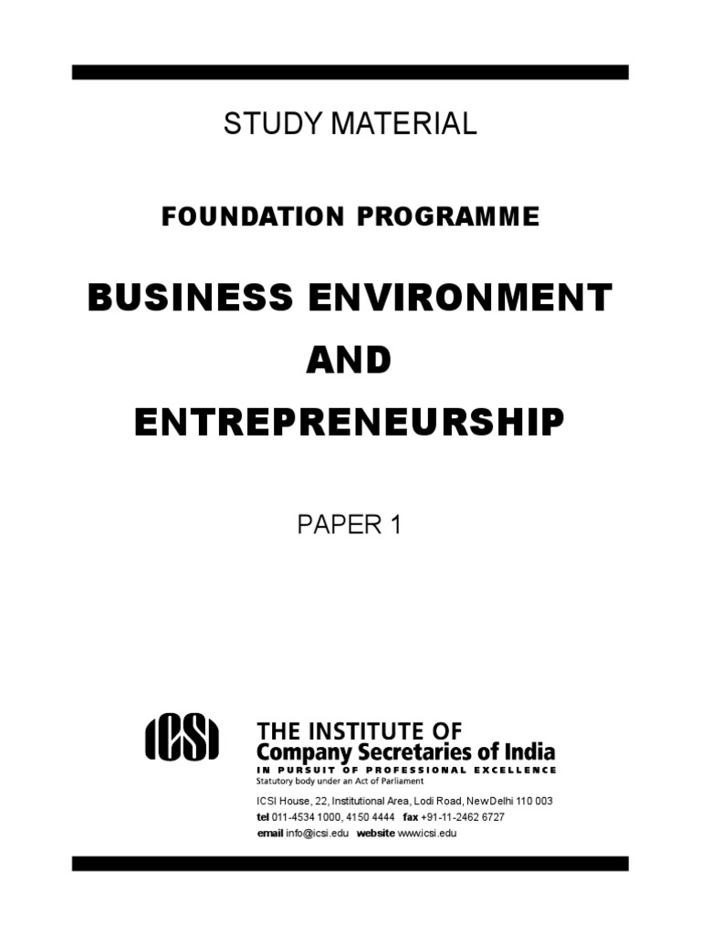 Business Environment PDF | PDF | Partnership | Entrepreneurship