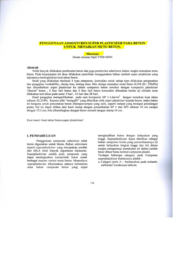 B4-Penggunaan Admixtures Super Plasticizer Pada Beton Untuk Menaikkan ...