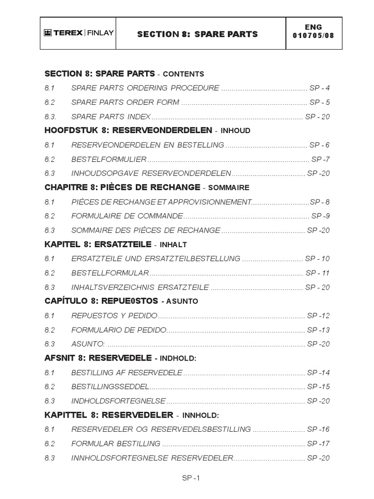 Spare Parts Ordering Guide | PDF | Notation | Computing And Information ...