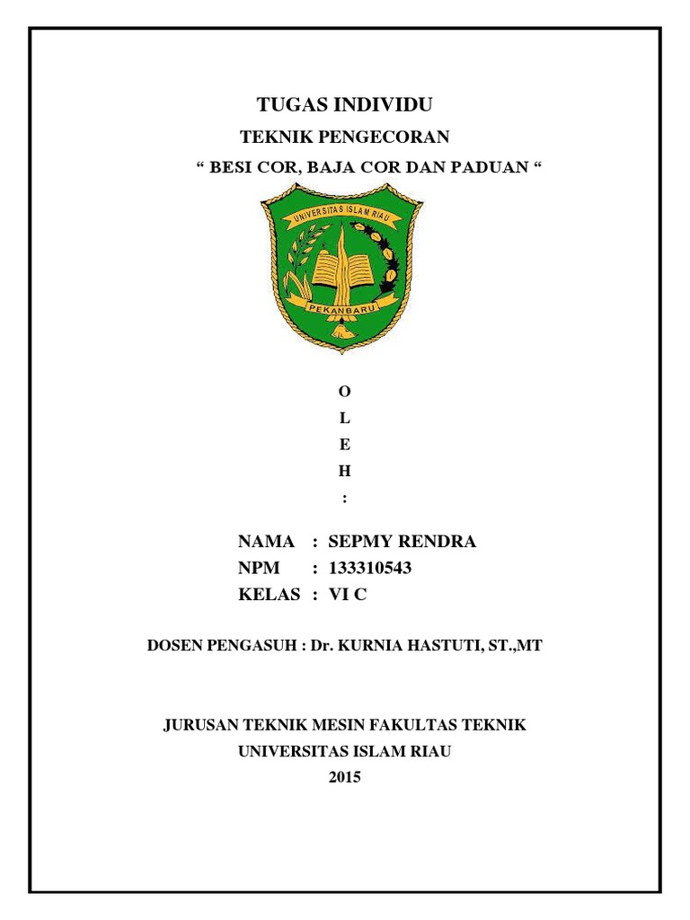 Jenis dan Aplikasi Besi Cor dan Baja Cor | PDF