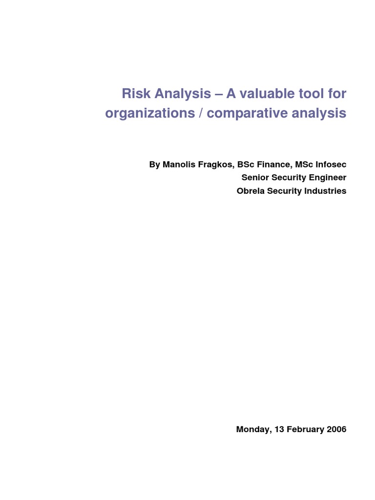 Risk Assessment | PDF | Threat (Computer) | Vulnerability (Computing)