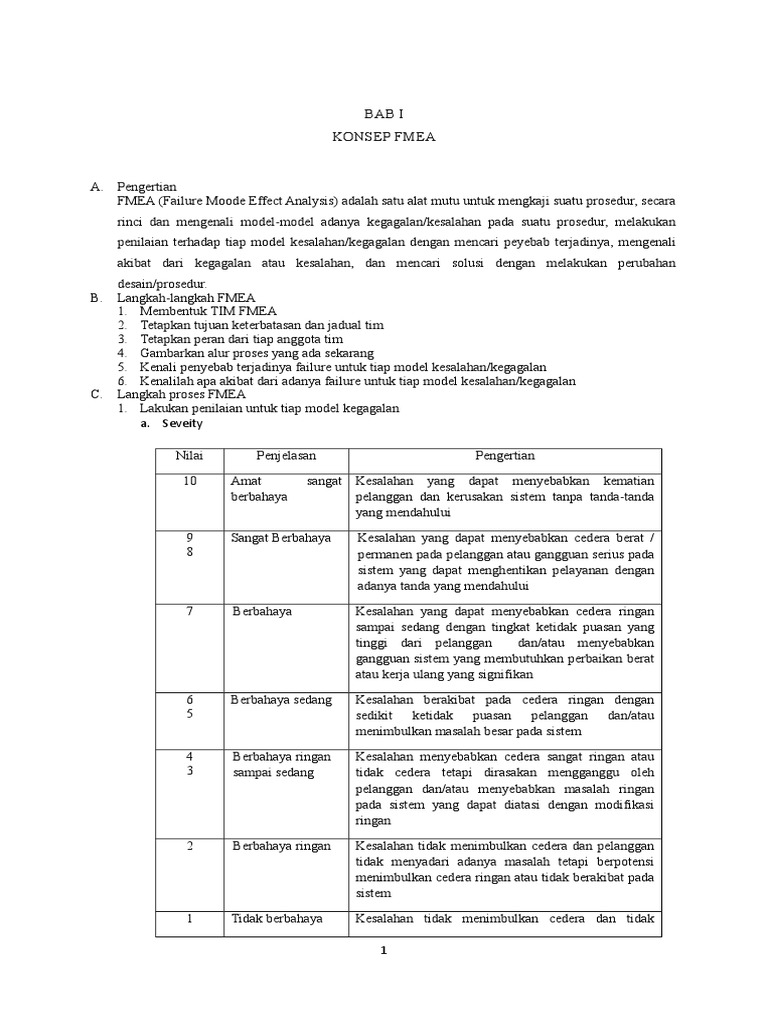 Laporan Fmea Ke Dua | PDF