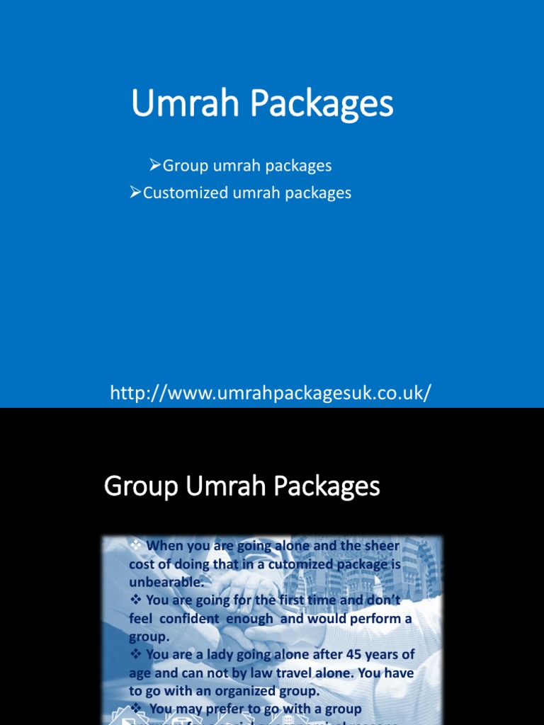 Group Umrah Packages Customized Umrah Packages | PDF