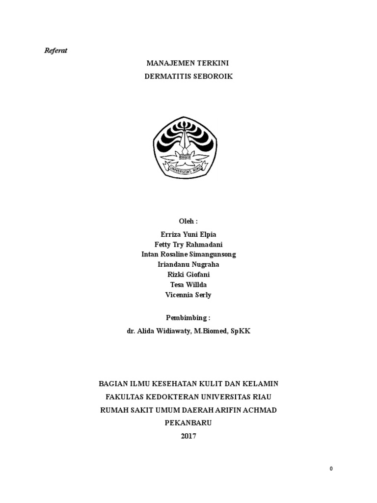Referat Dermatitis Seboroik | PDF