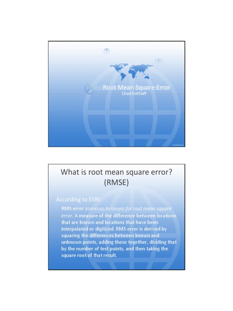 What Is Root Mean Square Error? (RMSE) | PDF