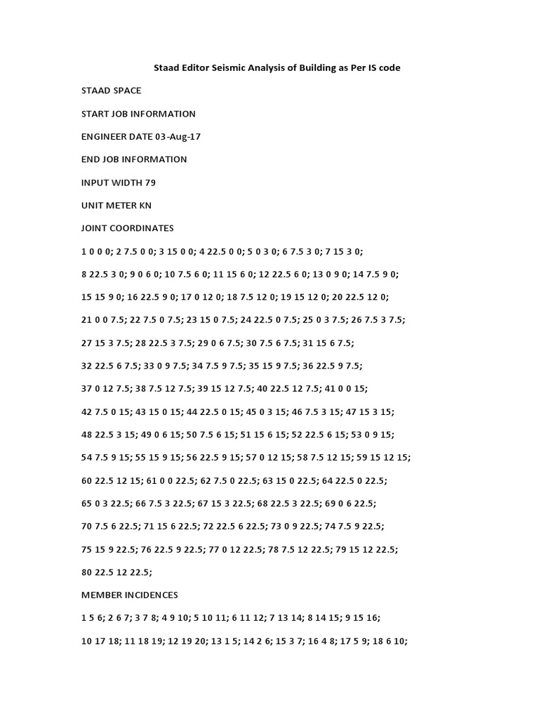 Seismic Analysis in STAAD per IS Code | PDF | Applied And Interdisciplinary Physics | Civil ...