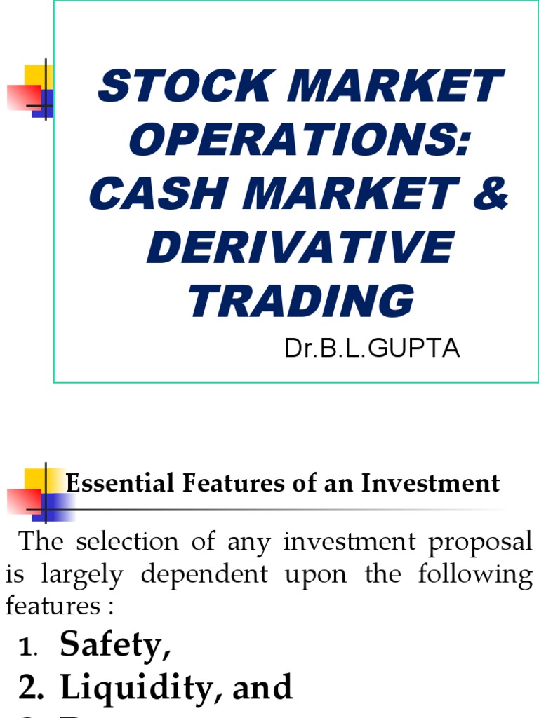 Stock Market Operations and Derivative Trading | PDF | Put Option ...