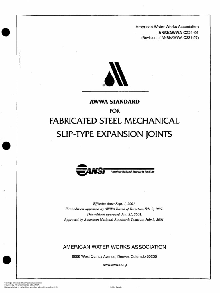 Awwa C221 | PDF | Screw | Pipe (Fluid Conveyance)