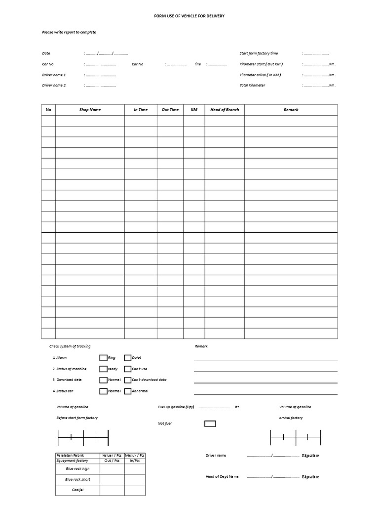 Record of Used Car | PDF