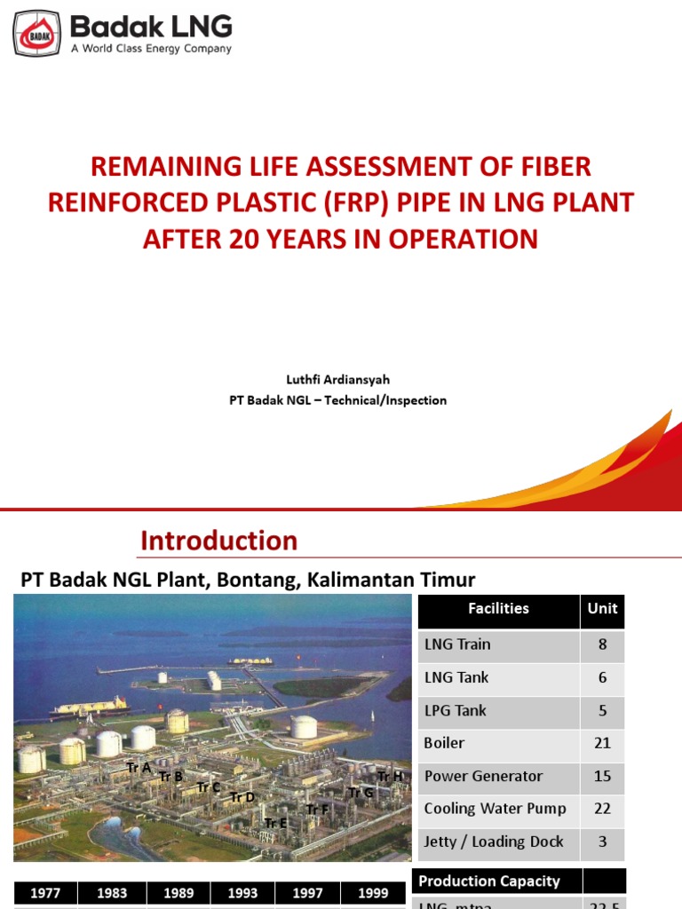 Remaining Life Assessment of Fiber Reinforced Plastic (FRP) Pipe in LNG ...