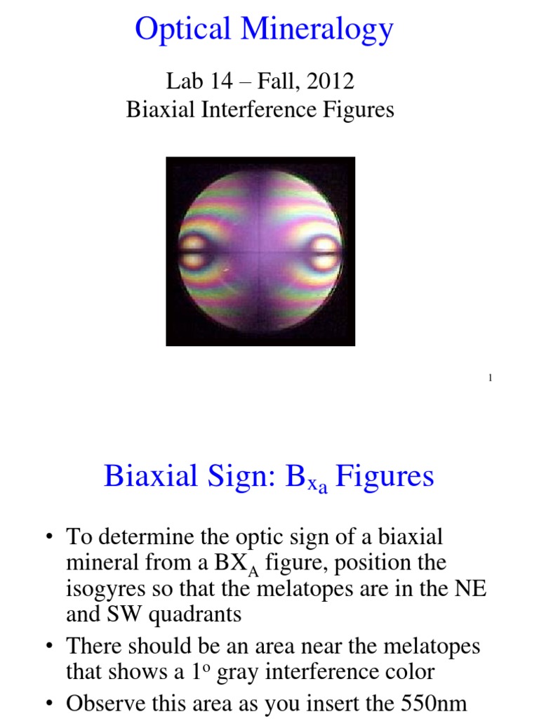 Biaxial Interference Figure Analysis | PDF | Electromagnetic Radiation ...