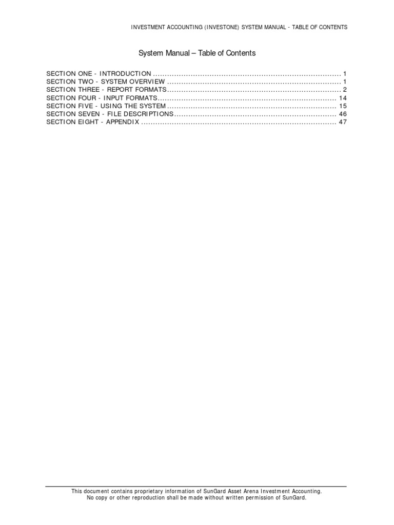 InvestOne System Manual Overview | PDF | Investing | Yield (Finance)