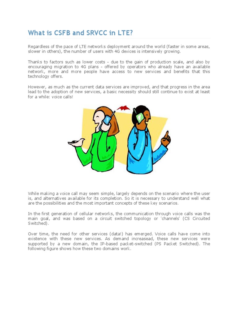 What Is CSFB and SRVCC in Lte | PDF | Ip Multimedia Subsystem | Session ...