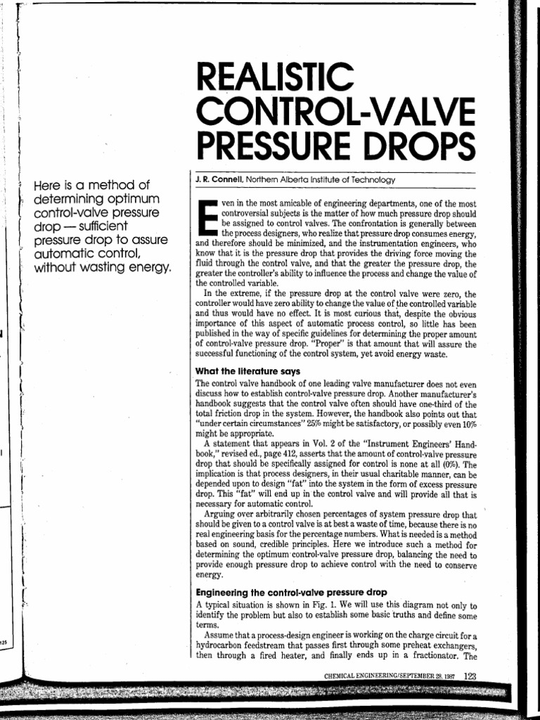 Realistic Control-Valve Pressure Drops | PDF