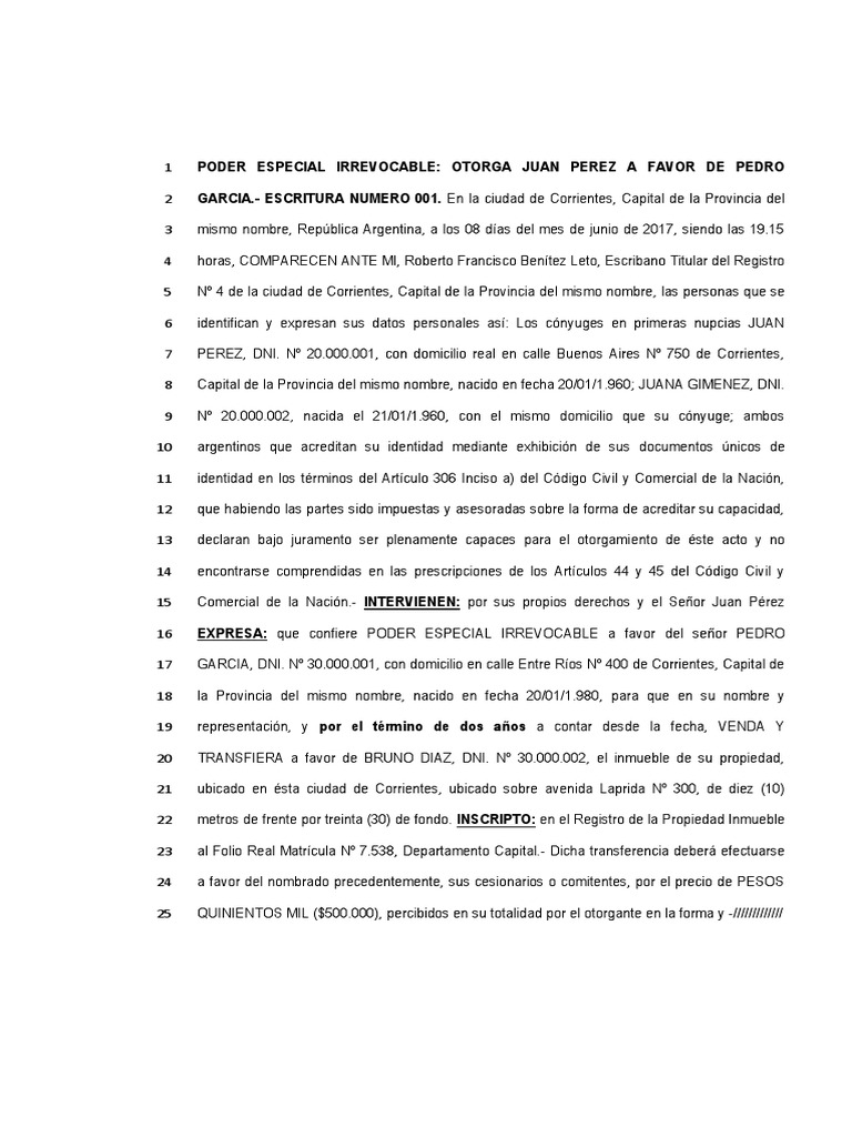 Poder Especial Irrevocable | PDF | Información del gobierno | Instituciones sociales