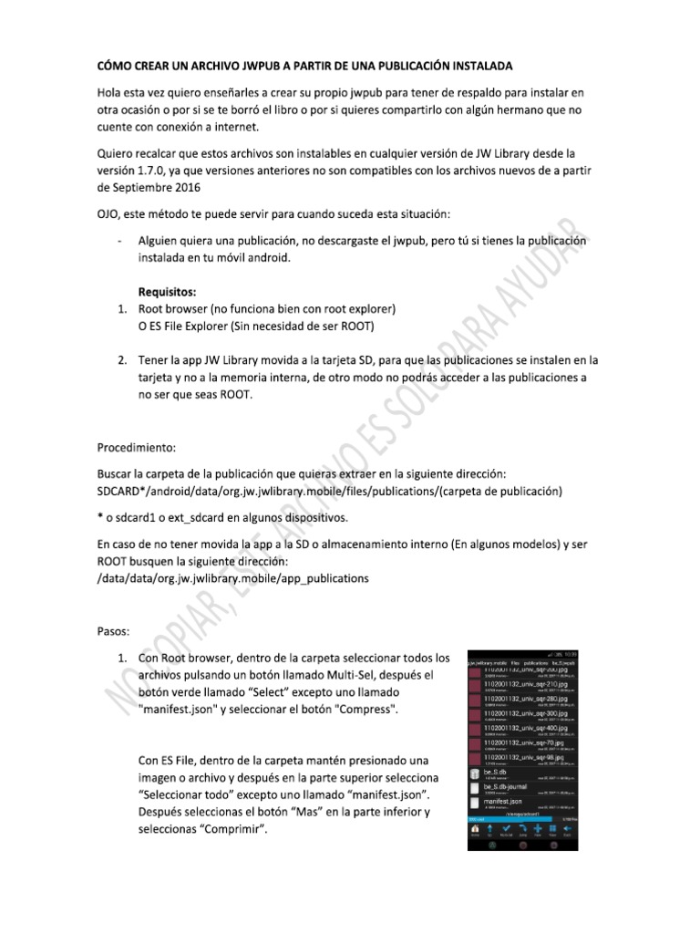 Cómo Extraer Un Archivo Jwpub A Partir de Una Publicación Instalada | PDF