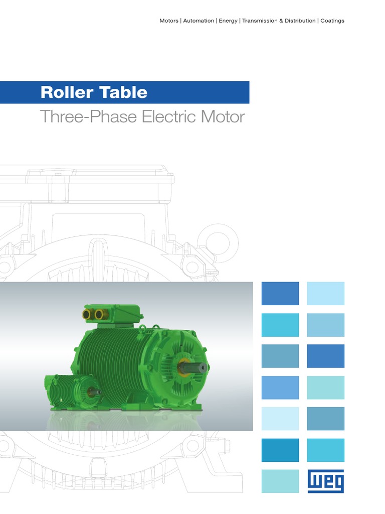 WEG Roller Table 50040456 Brochure English | PDF | Engines | Electric Motor
