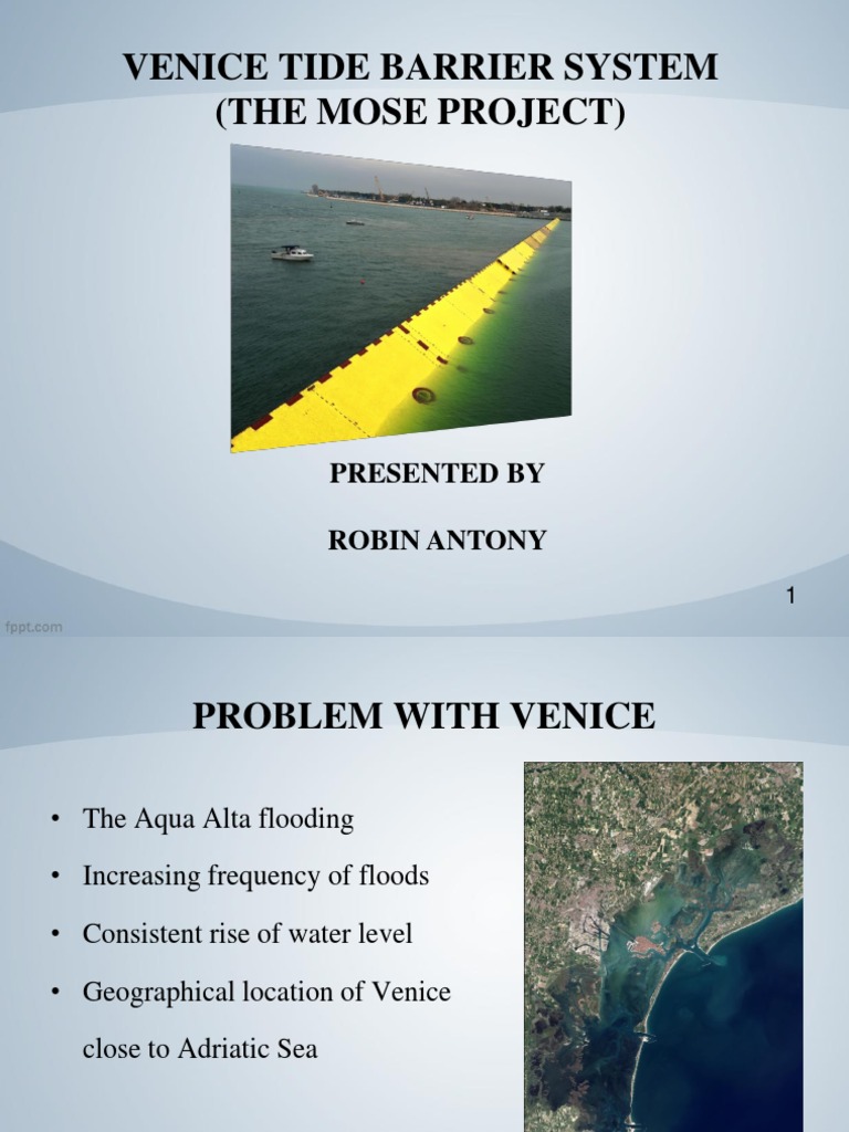 Venice Tide Barrier System-The Mose Project | PDF | Bodies Of Water ...