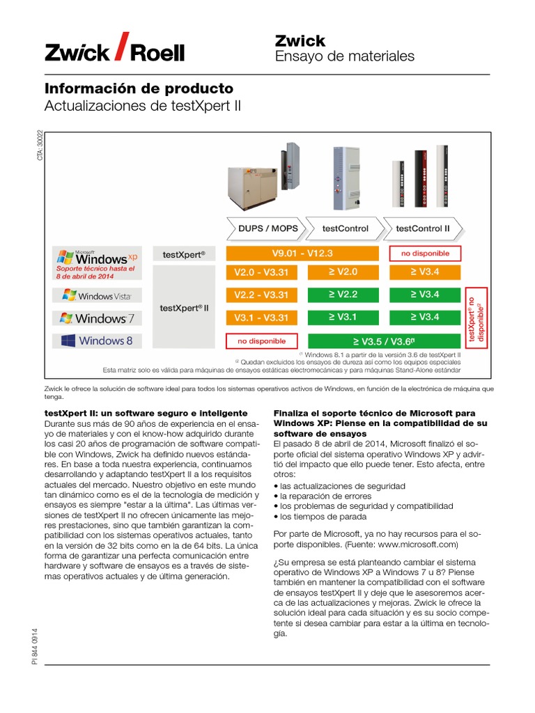 Actualizaciones y mejoras continuas para el software de ensayos ...