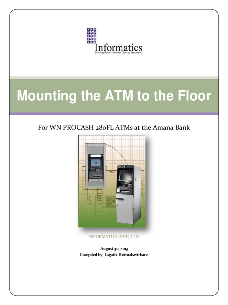 Mounting The ATM To The Floor280FL | PDF | Automated Teller Machine ...