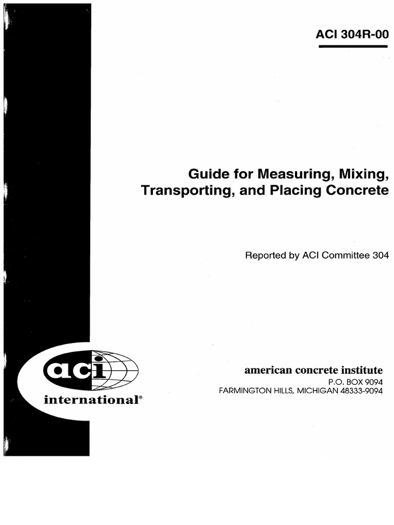 Aci 304R-00 PDF | PDF