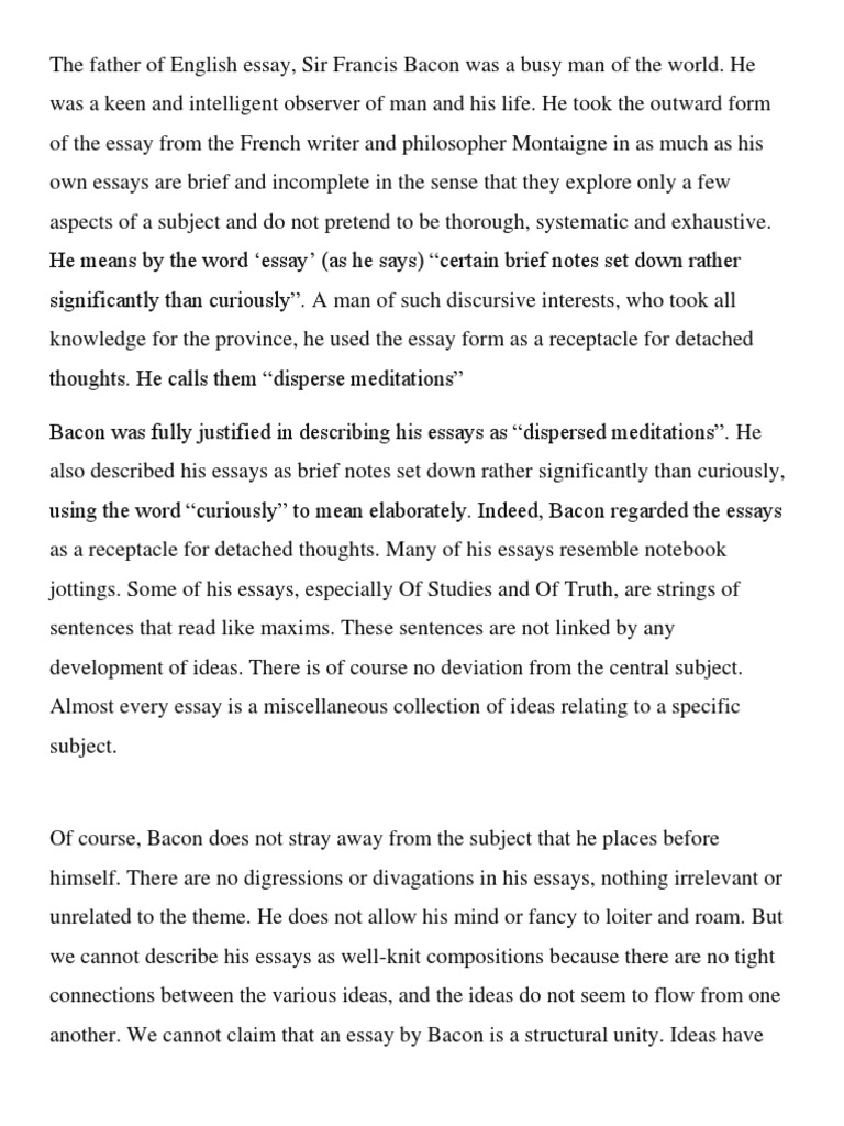 The Father of English Essay | PDF | Essays | Truth