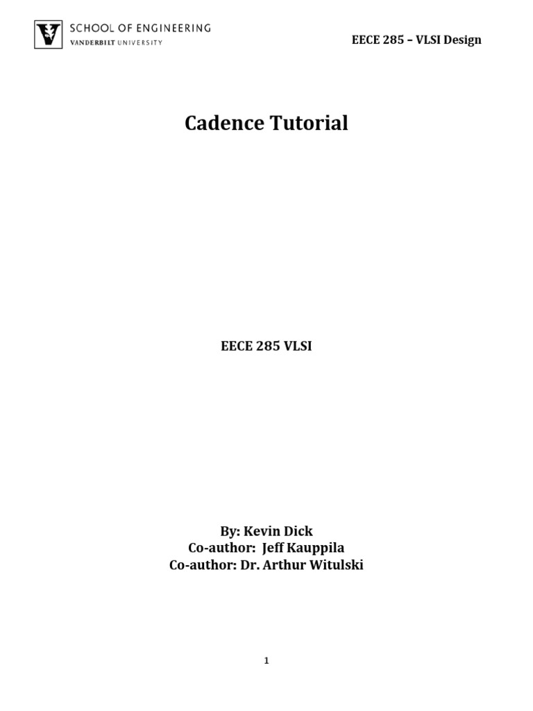Cadence Tutorial | PDF | Zip (File Format) | Computer Keyboard