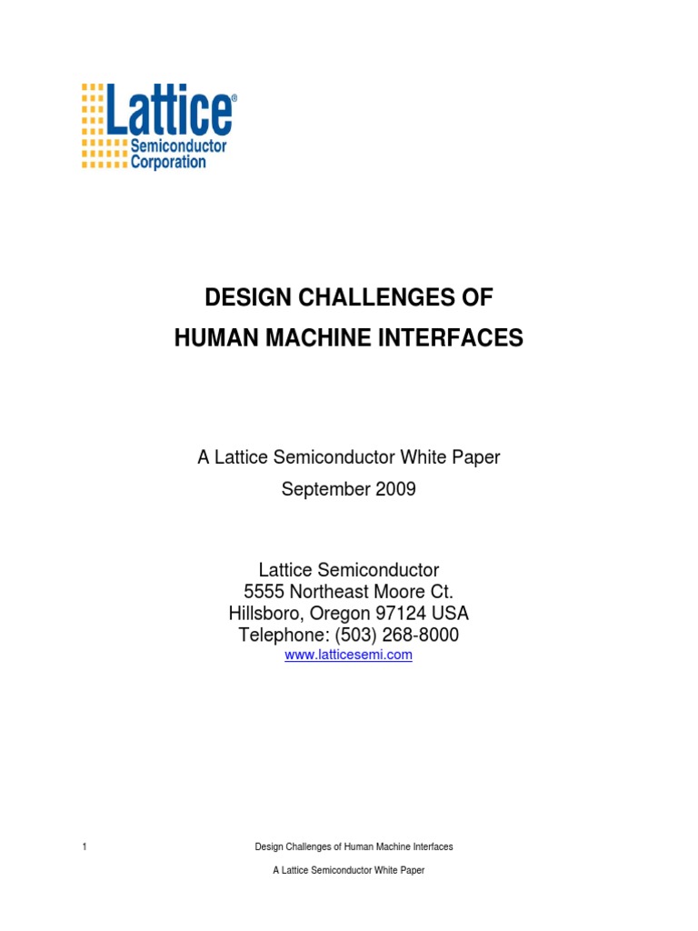 Human Machine Interfaces | PDF | Field Programmable Gate Array | User ...