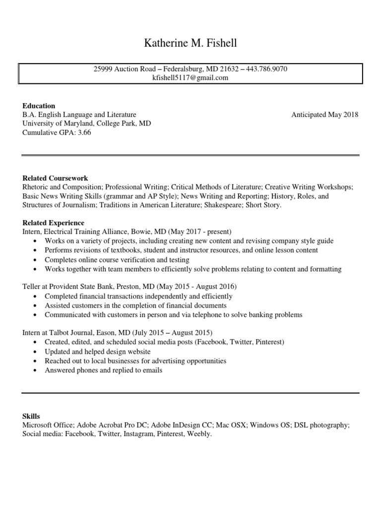 Resume Assignment | PDF