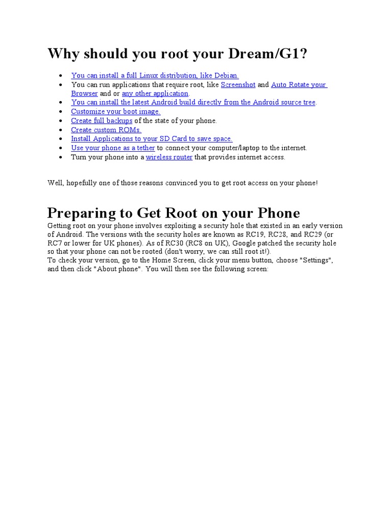 Why Should You Root Your Dream | PDF | Android (Operating System) | Booting