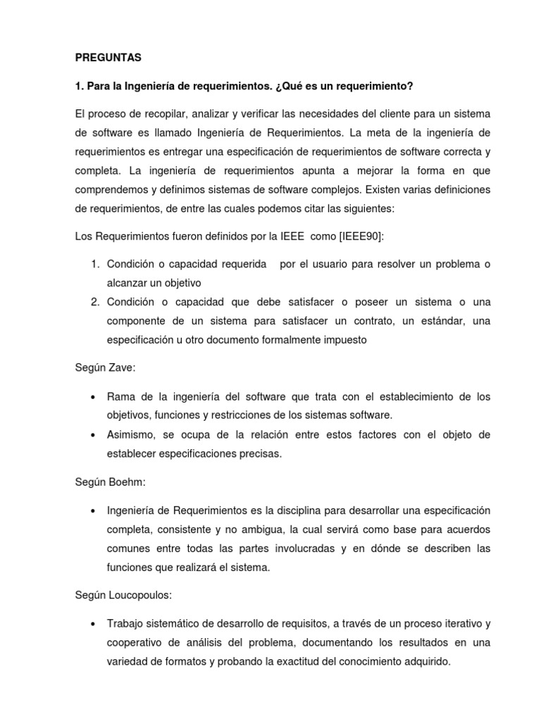 Qué Es Un Requerimiento | PDF | Software | Ingeniería