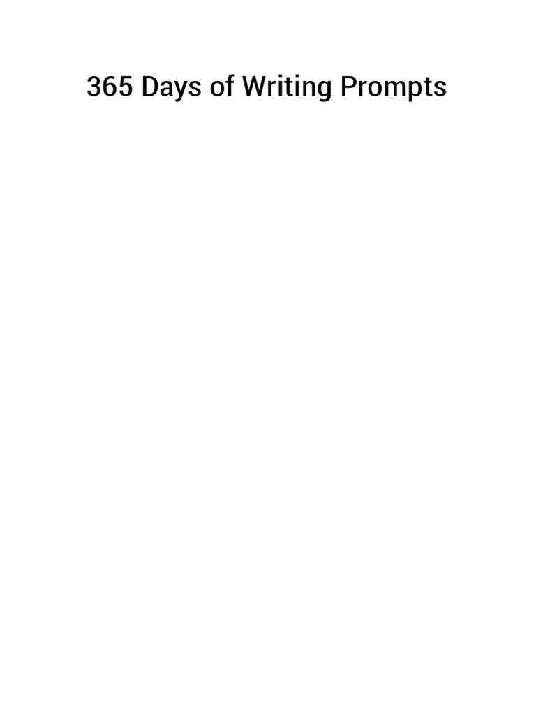 365 Days of Writing Prompts 1387477491 | PDF