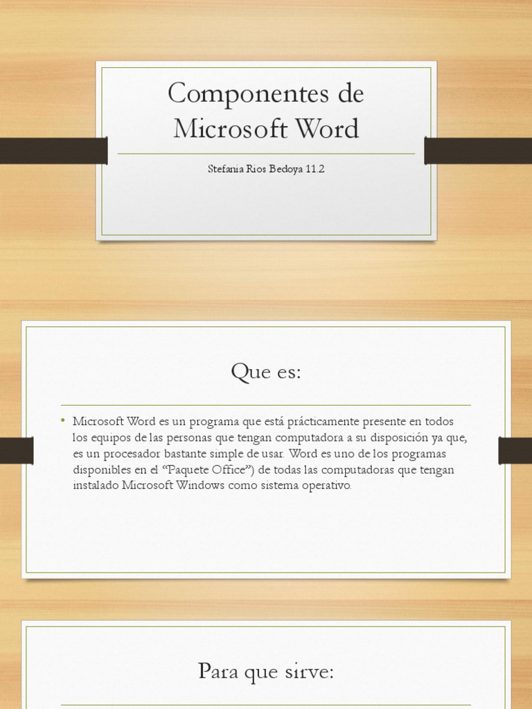Componentes de Microsoft Word | PDF | Microsoft Word | Microsoft
