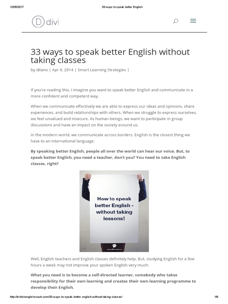 33 Ways To Speak Better English | PDF | Stress (Linguistics) | Human Voice