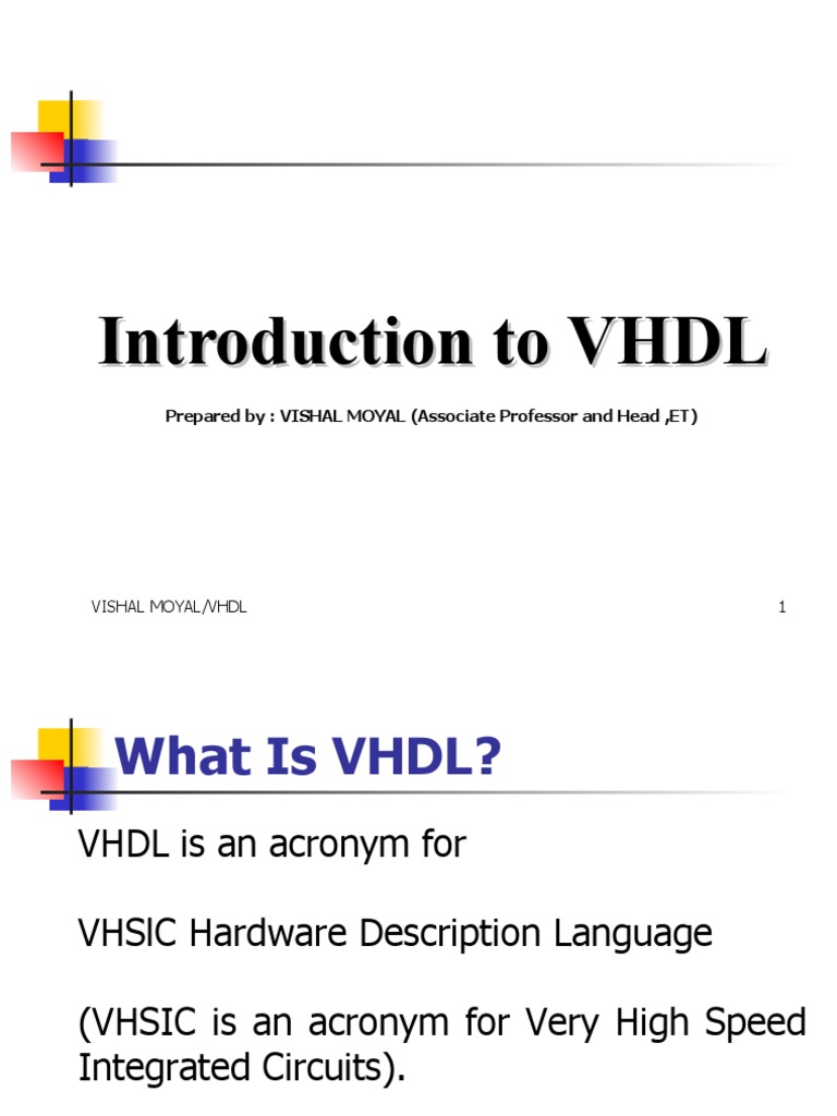 01 - Introduction To VHDL | PDF | Data Type | Vhdl