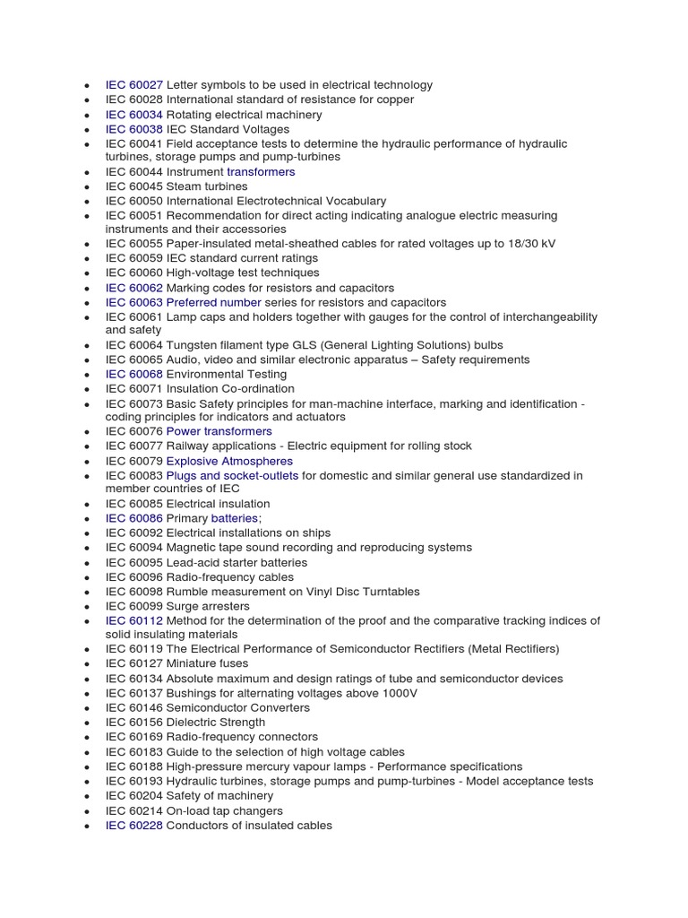 IEC 60027 Letter Symbols To Be Used in Electrical Technology | PDF ...