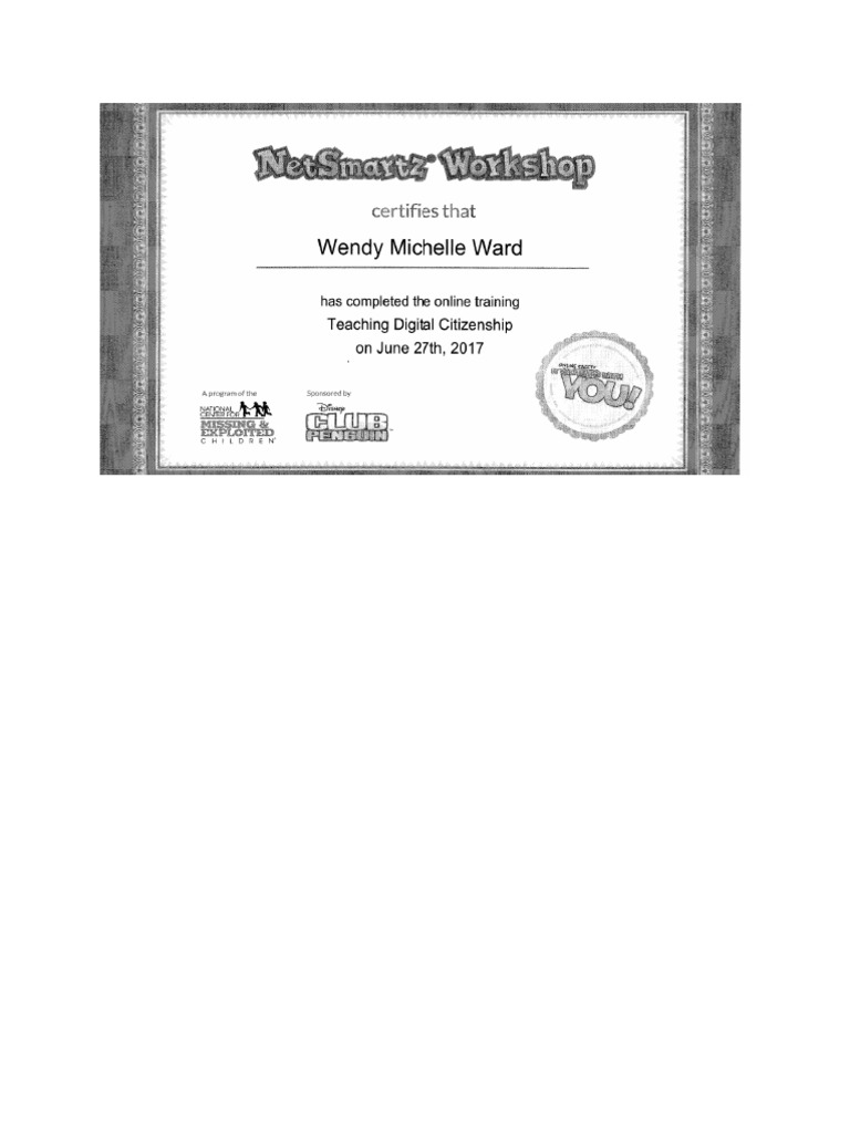 Netsmartz Certificate Snapshot | PDF