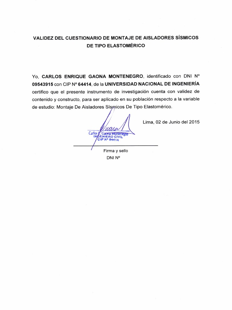 Validacion de Encuesta | PDF