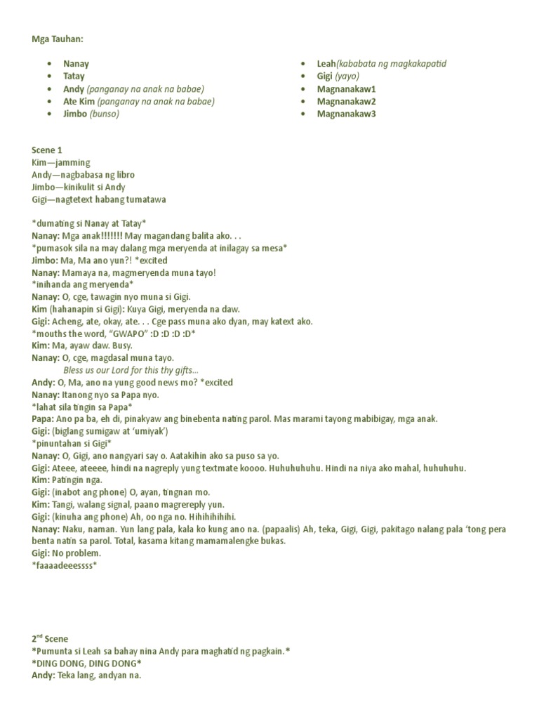 Filipino Script Edited | PDF