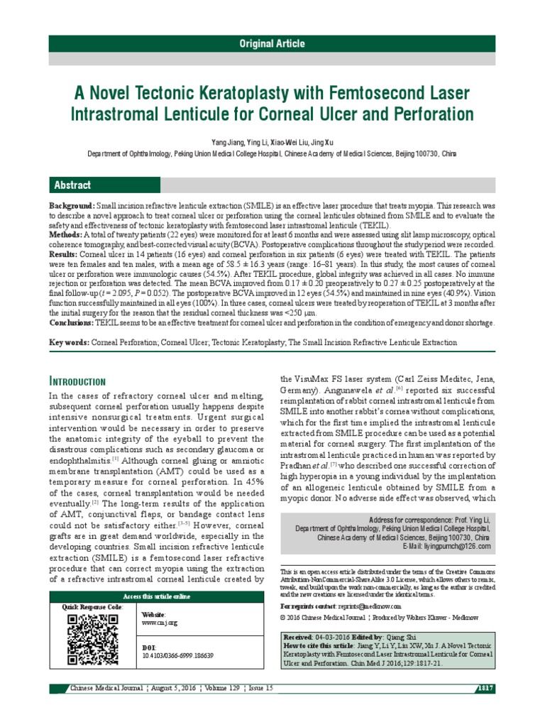 New Perative Ulcer | PDF | Cornea | Ophthalmology