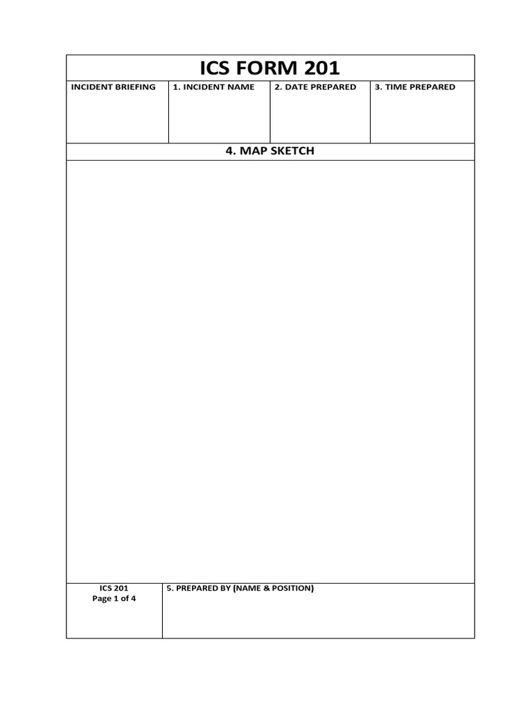 Ics Form 201 | PDF | Incident Command System | Public Safety