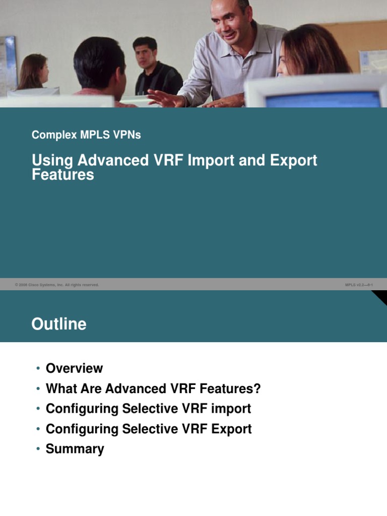 Using Advanced VRF Import and Export Features: Complex Mpls Vpns | PDF ...