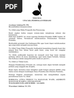 Teks Upacara Pembukaan Persami | PDF | Perjalanan | Seni