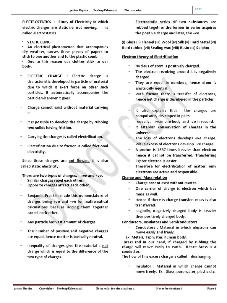 Pradeep Kshetrapal PDF | PDF | Electric Charge | Torque