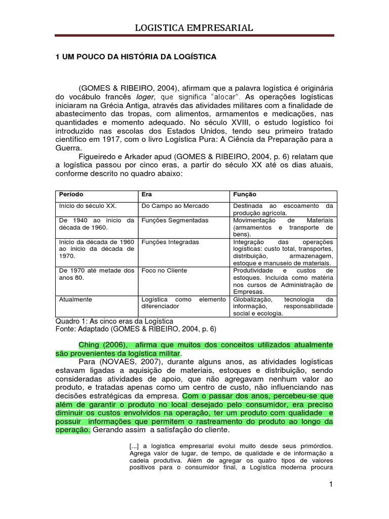 BOWERSOX, Donald J. CLOSS, David J. Logística Empresarial | Download ...