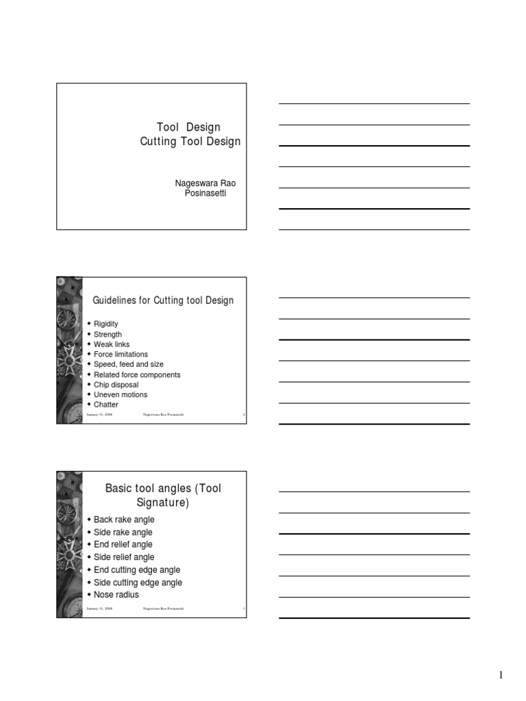 MFG Tooling - 04 Cutting Tool Design PDF | PDF