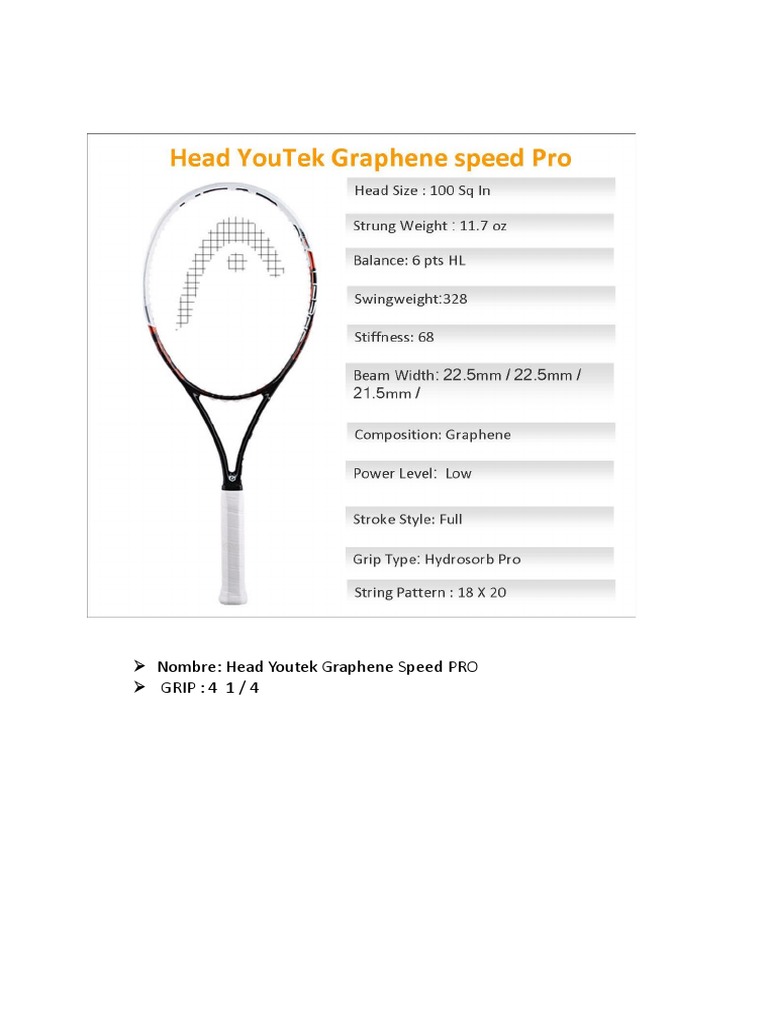 Head Youtek Speed Pro | PDF