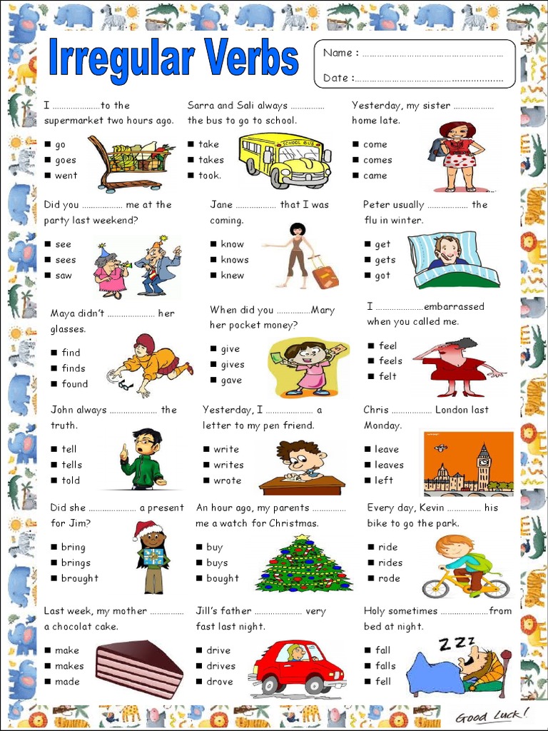 Irregular Verbs Present Past | PDF | Leisure